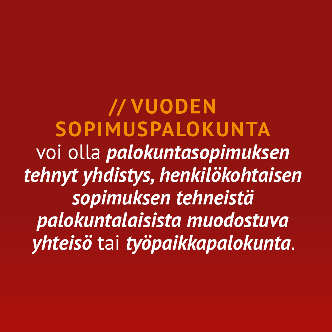 Vuoden sopimuspalokunta 2022 – Suomen Sopimuspalokuntien Liitto